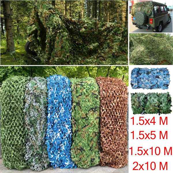 Upgrade 1.5x4m /2x10m Hunting Military Camouflage Nets Woodland Army ...
