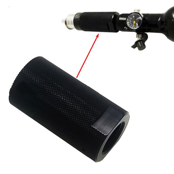 PCP Airforce Condor to Paintball Tank Adapter Converter Black M18 G1/2 ...