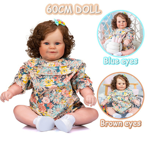 60CM Handmade Real Looking Lifelike Newborn Baby Vinyl Silicone Realistic Alive Reborn Girl Doll ...