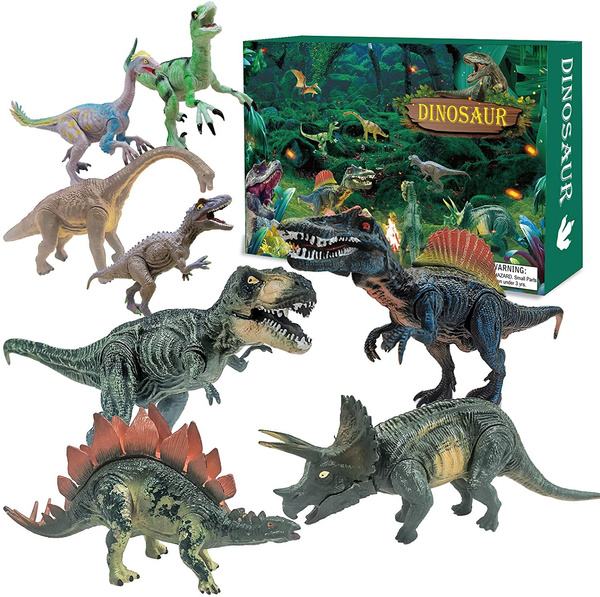 Mouttop Dinosaur Toys, 8 Pcs Realistic Dinosaur Figures Jurrasic World ...