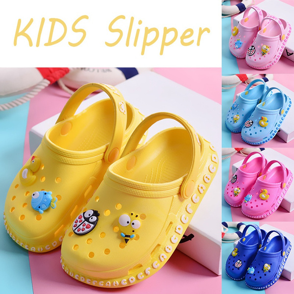 Kids Slippers for Boys Girls Cartoon Shoes Summer Toddler Flip Flops ...