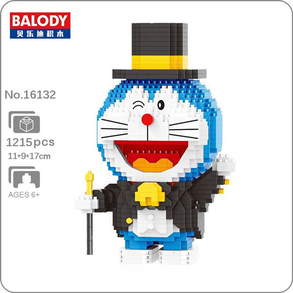 Balody 16132 Anime Doraemon Cat Robot Gentleman Animal 3D DIY Mini ...