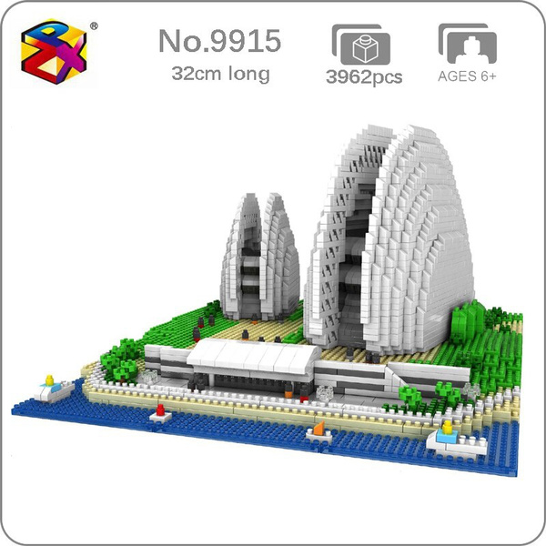 PZX 9915 World Architecture Zhuhai Shell Opera House Model DIY Mini ...