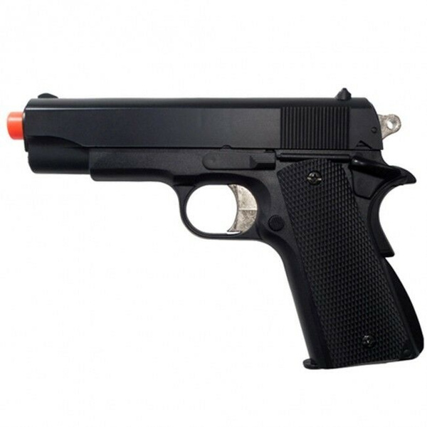 Largeship 230 Fps Premium 1911 Spring Pistol Airsoft Gun Replica Black ...