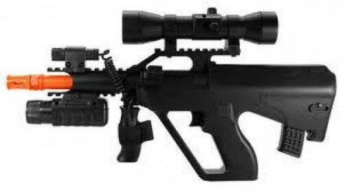 Largeship M45p Mini Steyr Aug Spring Airsoft Rifle W/ Flashlight Laser ...