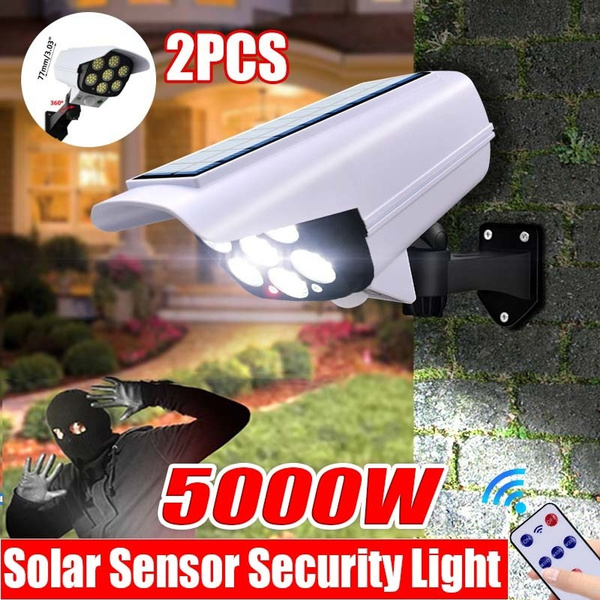 2022 New 77LED Outdoor Solar Light Motion Sensor Security Dummy Camera ...