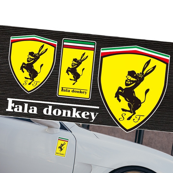 Noizzy® 2× Fala Donkey Car Stickers for Men Funny Auto Decals Vinyl ...