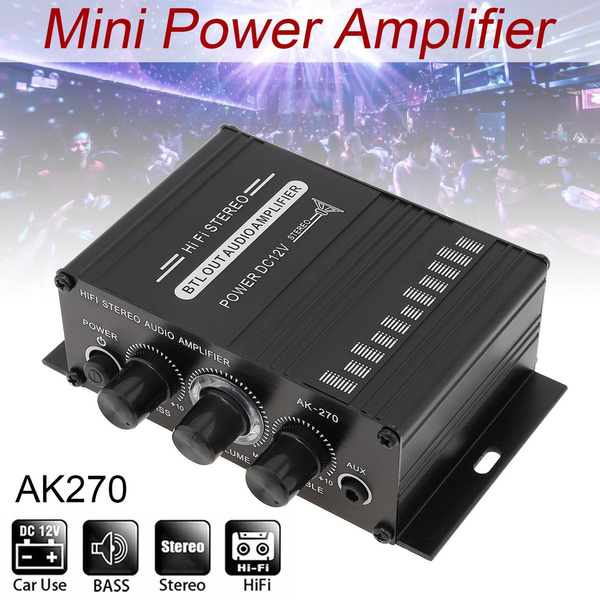AK270 Power Amplifier Audio Karaoke Home Theater Amplifier 2CH ...