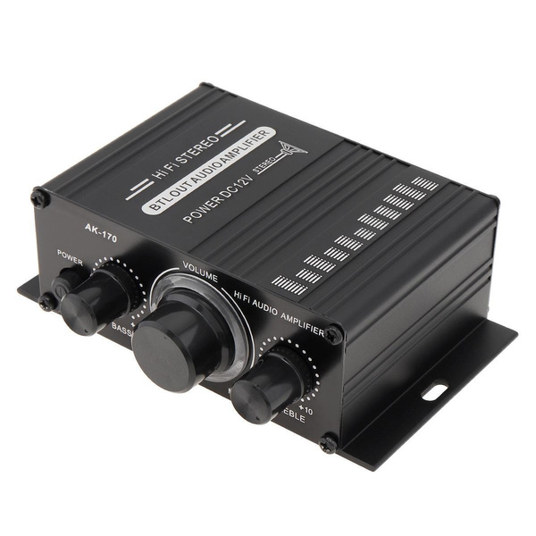 AK170 2 Channel Power Amplifier Audio Karaoke Home Theater Amplifier ...