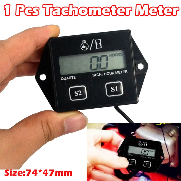 1 Pcs 12v LCD Display Car Motor Boat Digital Tachometer For Moto ...