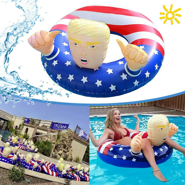 Donald Trump Swimming Floats American Flag Design MAGA Funny Pool ...