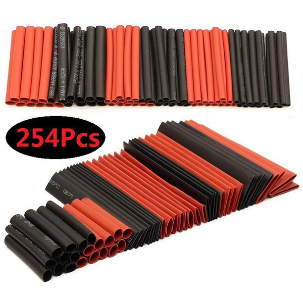 127/150/254Pcs Heat Shrink Tube 2:1 Polyolefin Heat Cable Wire Shrink ...