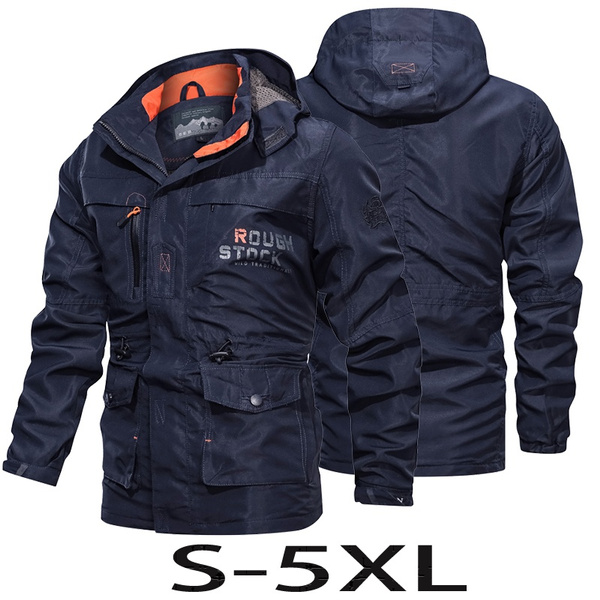 New Bomber Jacket Men Autumn Winter Multi-pocket Waterproof Military ...