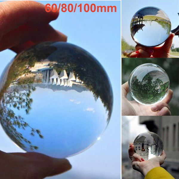 New Transparent Round Crystal Ball Photography Props Photo Inverted ...