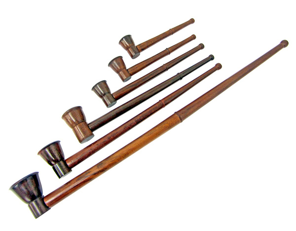 Long Stem Churchwarden Wooden Smoking Pipes Dry Herb Tobacco Smoke Pipe ...