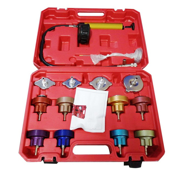 Universal Automotive Radiator Pressure Tester Kit 14PCS Full Set Car ... Universal Automotive Radiator Pressure Tester Kit 14PCS Full Set Car ...