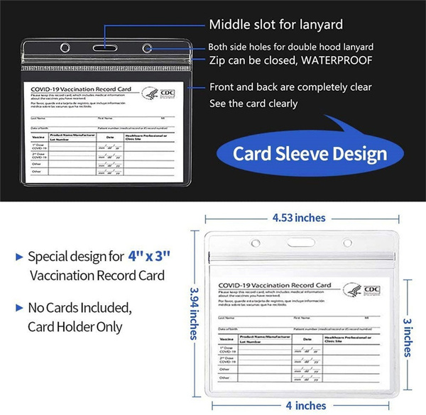 Vaccination Card 4 X 3 Vaccination Record Vaccine Level ID Card Name ...