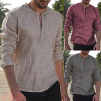 Summer New Men Fashion Casual Long Sleeve T-Shirt Round Neck Tops | Wish