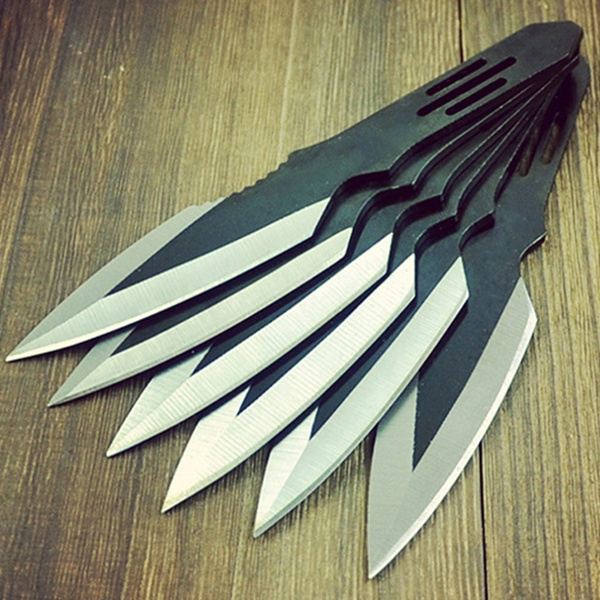 6PC set 6.5 "tactical flying knife camping survival dart hunting knife ...