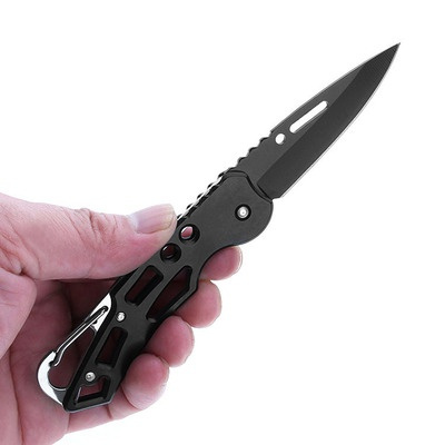 Stainless Steel Black Folding Knife Portable Camping Knife Portable ...