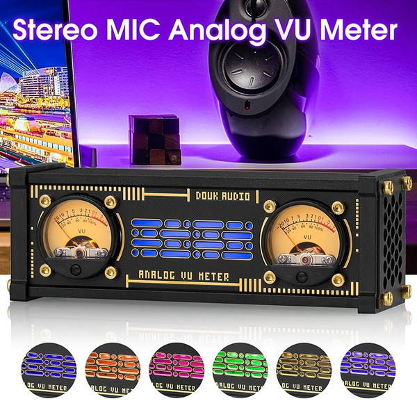 Douk Audio Retro Dual Analog VU Meter RGB Sound Level Indicator | Wish