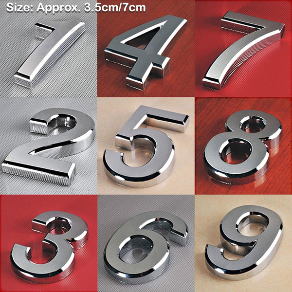 Fashion Modern ABS Plated Home Decor Address Scutcheon Digits Hotel ...