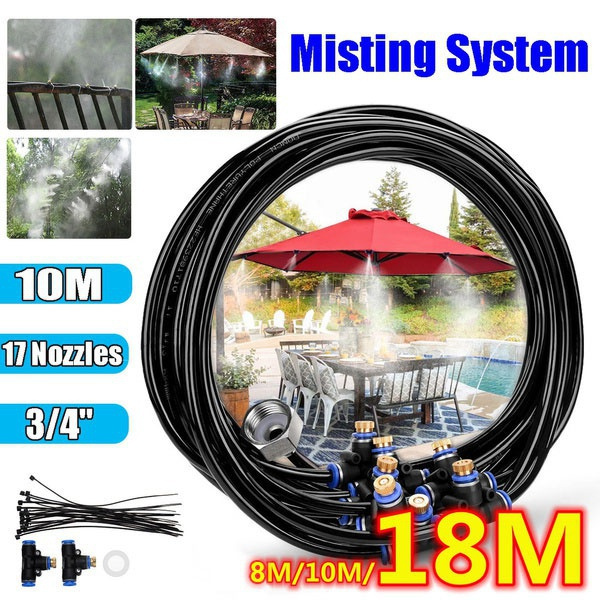 10M/8M/6M Water Misting Cooling System Garden Plant Flower Misting ...