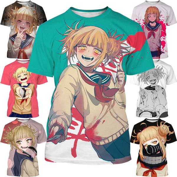 Newest Himiko Toga Senpai 3D Printed T Shirts Anime My Hero Academia T ...