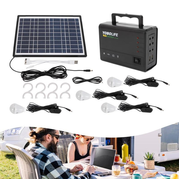 Portable Solar Generator Solar Panel Power Inverter Electric Generator ...