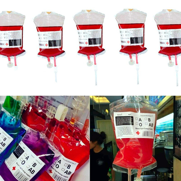 1/3 Pcs 350Ml Halloween Vampire Cosplay Blood Drinking Bag Pvc Reusable ...