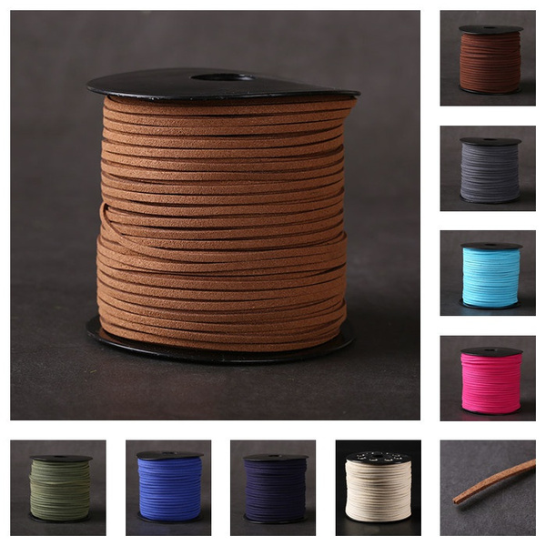 10yd Brown Suede Leather String Cord Velvet Leather Rope Necklaces Diy ...