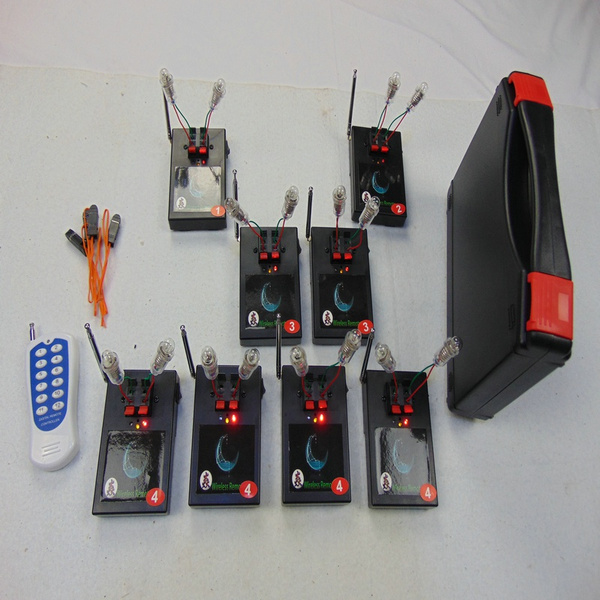 LED 8 Cues Remote Radio Fire Electric Line Smart Display Fireworks ...