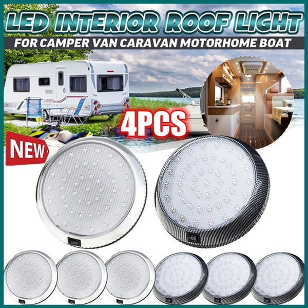 1/2/3/4PCS Ceiling Roof Lights 12V 46LED Cabin Lights Plastic LED ...