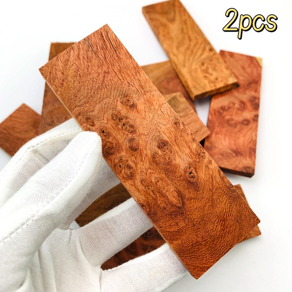 2pcs Burmese Pear Gall Wood Tree Lump Board for Knife Handle Making ...