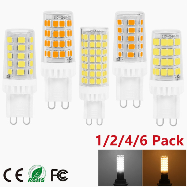 1/2/4/6 Pack G9 LED 3W 5W 9W Corn Lamp Bulb LED Spotlight Chandelier ...
