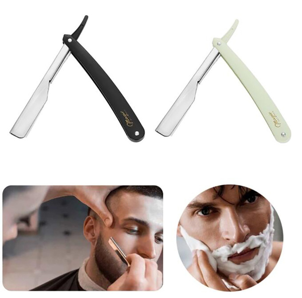 Professional Manual Shaver Straight Edge Stainless Steel Sharp Barber ...
