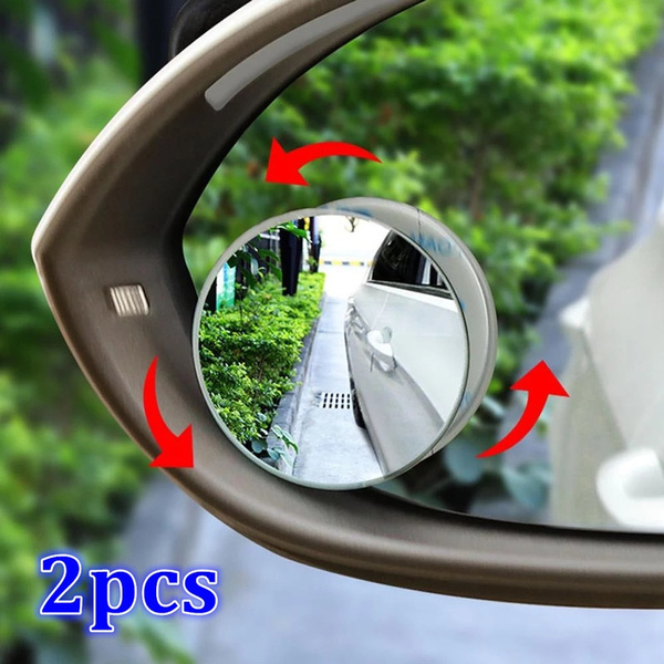 2pcs 360 Degree Wide Angle Adjustable Car Rearview Convex Mirror for ...