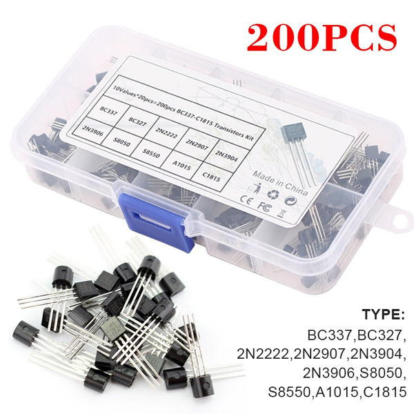 200pcs New Useful 10 Values NPN PNP Power Transistors Assortment Kit BC337 BC327 2N2222 | Wish