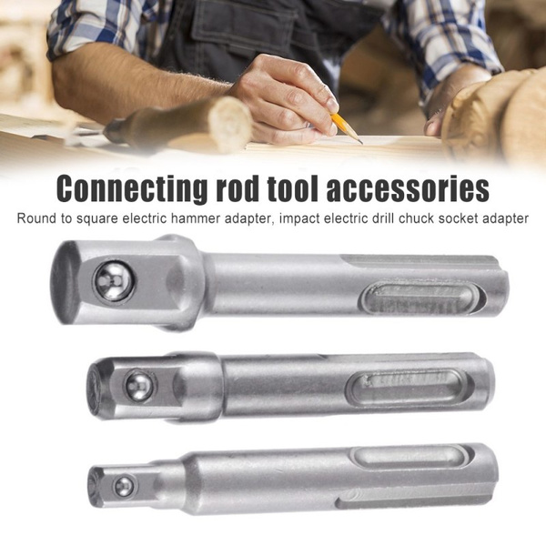 SDS Socket Driver Adapter 1/4 3/8 1/2 Inch SDS Rod Connector Electric ...