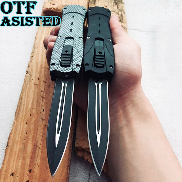 NEW AUTOMATIC Spring Assisted Open Knives Out The Front OTF Tactical ...
