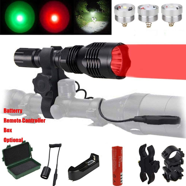 Predator Light with Interchangeable LED Flashlight (Red, Green, White ...
