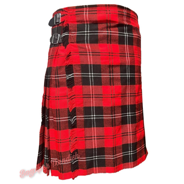 Men's 8 Yard Scottish Kilt Ramsey Red Tartan Kilt | Wish