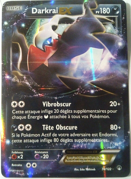Carte Pokémon original - 74/122 EX - DARKRAI HOLO 180 PV - X Y / Série Soleil et Lune / NOIR ...