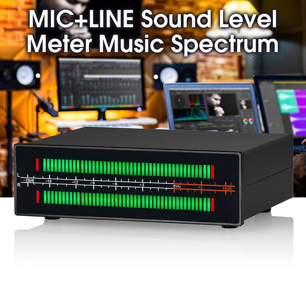 Douk Audio Dual Channel LED Sound Level Meter MIC Music Spectrum ...
