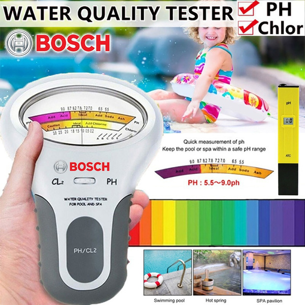 2022 New!!! BOSCH Portable Digital 2 In 1 Water Quality PH and Chlorine ...