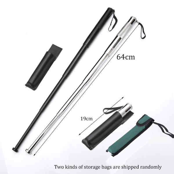 Stainless Steel Telescopic Four-section Stick Outdoor Self-defense ...