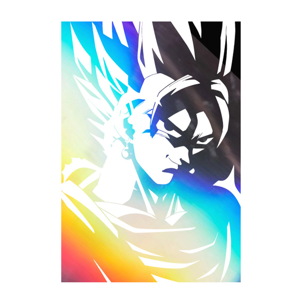 2pcs Set 7.8'' 20cm Goku Gogeta (No Background) Reflective Vinyl Decal ...