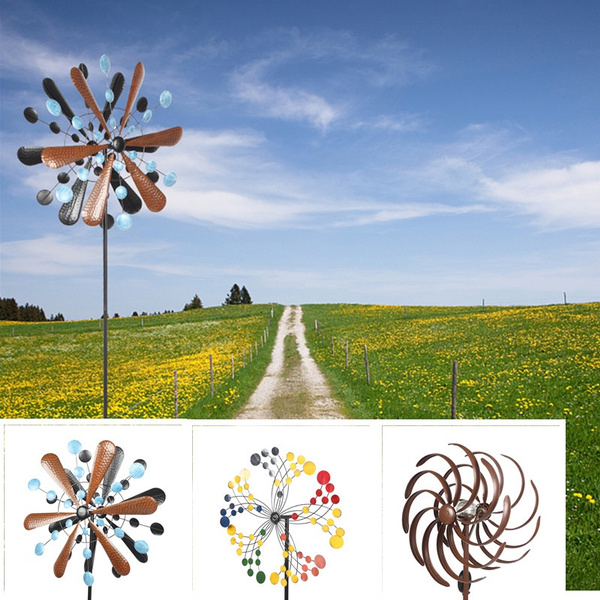 Courtyard wrought iron windmill, garden windmill | Wish