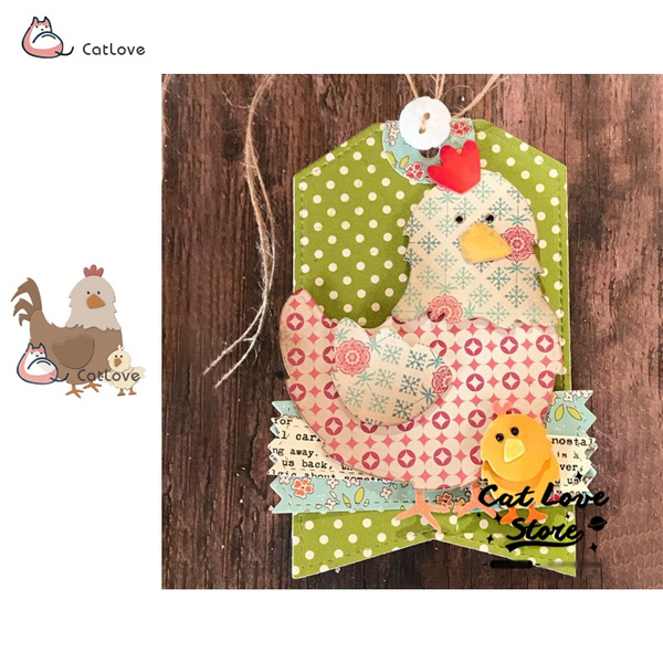 Hen Chicken Animal Metal Cutting Dies Stencils For DIY Scrapbooking ...