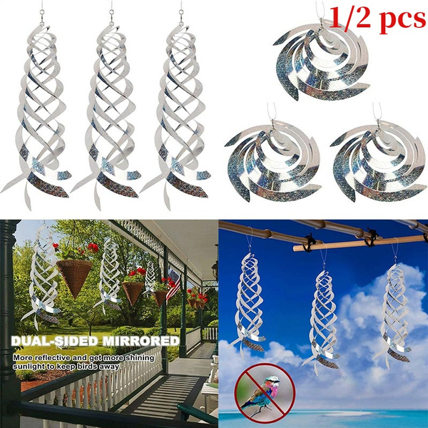 1/2 Pcs Laser Flashing Bird Repellent Film Orchard Anti Bird Silver ...